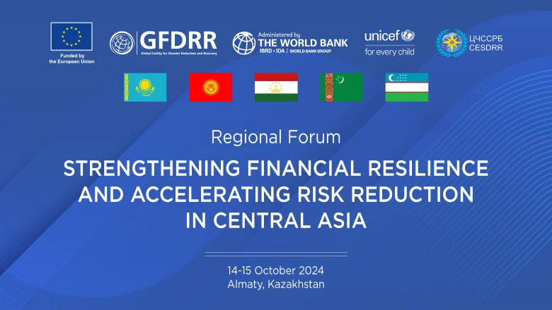Regional Forum banner, “Strengthening Financial Resilience and Accelerating Risk Reduction in ...